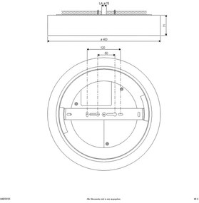 Stropní svítidlo Sauro LED, Ø 40 cm, bílé