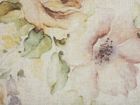 Polštář s květinovým vzorem 45 x 45 cm béžový ZAHRIYE Beliani