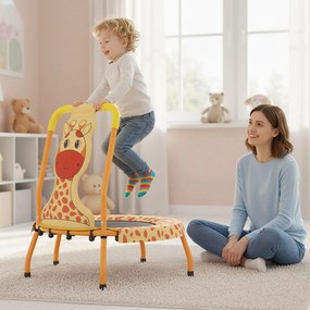 Costway Φ71 cm dětská trampolína s rukojetí a krytem okraje mini trampolína