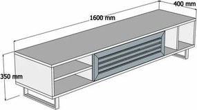 Televizní stolek Eray Walnut and Anthracite