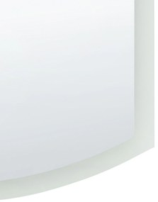 Oválné nástěnné LED zrcadlo ø 78 cm stříbrné BEZIERS Beliani