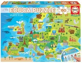 EDUCA Puzzle Mapa Evropy / 150 dílků / od 6 let