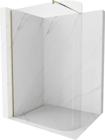 Mexen Kioto, zaoblená sprchová zástěna 150 x 200 cm, 8mm čiré sklo, zlatý profil, 800-150-101-50-06