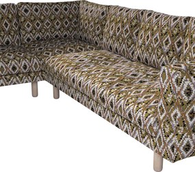 Potah na pohovku IKEA Norsborg rohová 5-místná barva vícebarevná látka pletený vzor, vzorované