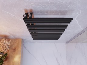 Erga Aquatic, topné těleso 1200x500 mm, 494W, černá, ERG-LAV-AQUA-12050-BK