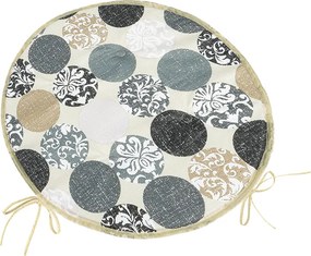 Bellatex Sedák BERTA kulatý hladký Šedá 40 cm, (průměr)