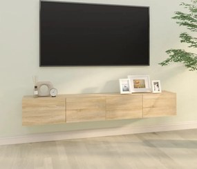 vidaXL Nástěnné TV skříňky 2 ks 100 x 30 x 30 cm kompozitní dřevo [820468] Barva: Bílá