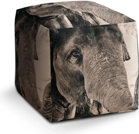 Sablio Taburet Cube Slon - 50x50x50 cm