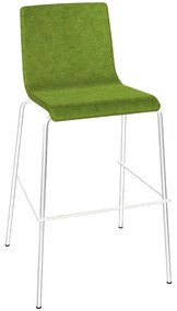 OnaDnes -20% Narbutas Zelená čalouněná barová židle MOON 77 cm
