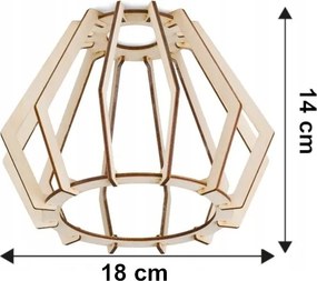 Stropní závěsná lampa 3xe27 diamond wood