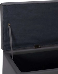 Lavice s úložným prostorem 116 cm šedá umělá kůže 281312