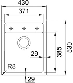 Franke Sirius SID 610-40, 430x530 mm, Tectonitový dřez, černá 114.0503.041