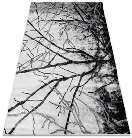 Kusový koberec EMERALD 3820 Luxusní moderní strom dřevo stříbrný Rozměr: 140x190 cm