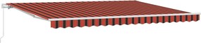 Stahovací markýza Oranžová a hnědá 450 x 350 x 165 cm 3331081