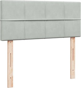 Osmanský rám postele s matrací světle šedá 120x200cm samet 3311765