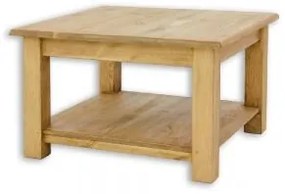 Konferenční stolek z masivu MES 06 - výběr moření, 01Moření K03 - bílá patina, 02Moření horní desky K15 - hnědá borovice