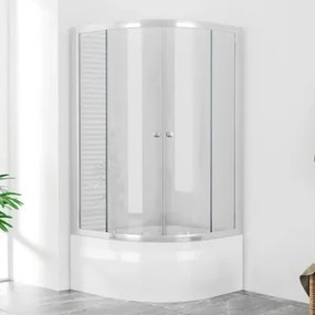 POINT SAP 100x80 Clear Asymetrický sprchový kout s vysokou vaničkou, levé provedení