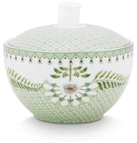 Pip Studio Lily & Lotus cukřenka 300ml, zelená (porcelánová cukřenka s víčkem 300ml)