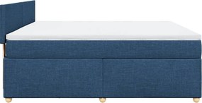 Box spring postel s matrací modrá 180x200 cm textil 3289058