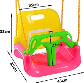 Verk Group Zahradní kočárek 3 v 1 pro děti s nastavitelnou opěrkou zad