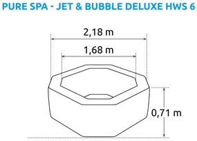 Intex | Vířivý bazén Pure Spa - Jet & Bubble Deluxe HWS 6 + Solární sprcha UNO 35 l hliníková s LED světlem | 19900163