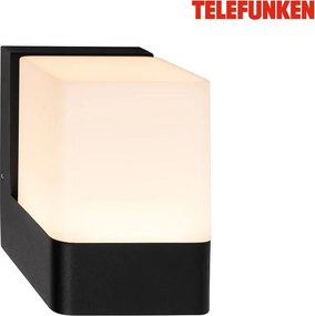 TF 322105TF TELEFUNKEN LED venkovní nástěnné svítidlo, ochrana proti stříkající vodě, kostka, teplá bílá, černá - BRILONER