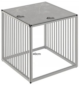 Odkládací stolek na architekturu 40 cm mramorový vzhled/ 43273