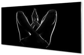 Obraz na skle Nohy a ruce 140x70 cm