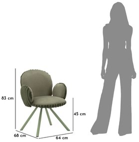 Designová jídelní židle Dargiana zelená