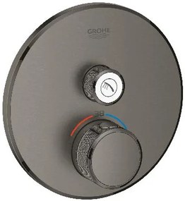Grohe Grohtherm SmartControl - Termostatická sprchová baterie pod omítku s jedním ventilem, kartáčovaný Hard Graphite 29118AL0