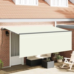 Stahovací markýza Krémová 350 x 200 cm Polyester a hliník 3329642