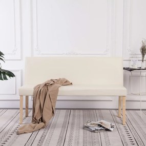 Lavice 139,5 cm krémová umělá kůže 281330
