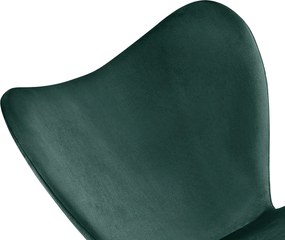 Sada 2 jídelních židlí Maika samet – zelená