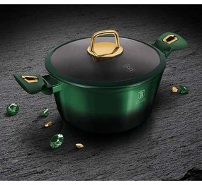 BERLINGERHAUS Kastrol s poklicí a titanovým povrchem 24 cm Emerald Collection BH-6058