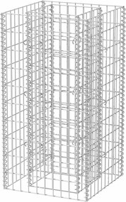 Gabionový vyvýšený záhon ocel 50 x 50 x 100 cm 142557