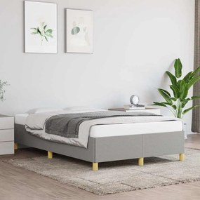 Rám postele bez matrací světle šedá 120x190 cm textil 3269638