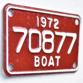 Americká SPZ Boat 1972 Red 70877