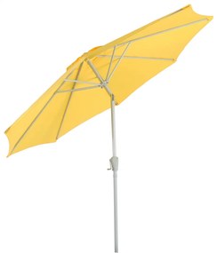 Slunečník N18 Ø 2,7 m sklopný polyester/hliník - žlutý