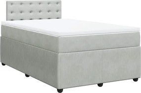 Box spring postel s matrací světle šedá 120x190 cm samet 3289998