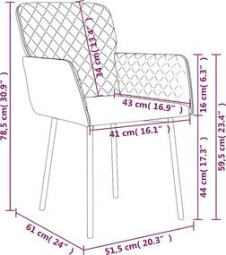 vidaXL Jídelní židle 2 ks samet [344784] Barva: Růžová