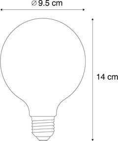 Chytré stmívatelné LED žárovky E27 G95 zlaté 7W 806 lm 1800-6500K