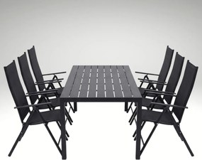 Vikio Zahradní set 190x90 pro 6 osob V137-190 černá