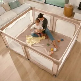 LIONELO Dětská ohrádka Florence Easy Fold Beige Sand / 150 x 180 cm /