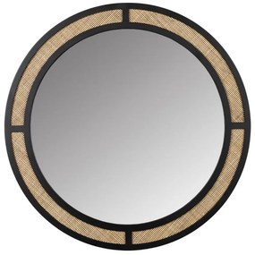 DNYMARIANNE -25% White Label Černé kovové závěsné zrcadlo WLL AIDA 76 cm