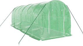 Skleník s ocelovým rámem zelený 12 m² 6 x 2 x 2 m 3188018