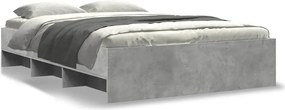 Rám postele betonově šedý 140 x 190 cm kompozitní dřevo 3295684
