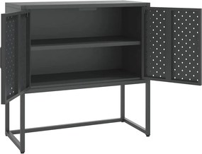 Příborník antracitový 75 x 35 x 75 cm ocel 335873