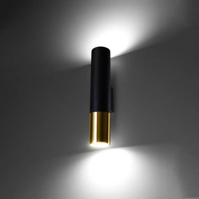 Sollux Lighting Nástěnné svítidlo LOOPEZ černé/zlaté