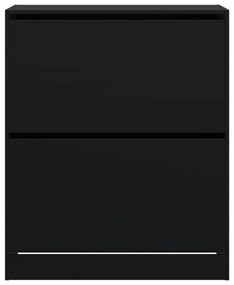 Botník černý 80 x 34 x 96,5 cm kompozitní dřevo - Default Title