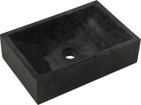 Umyvadlo - mramor - černé | 45x30x12 cm